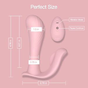 Tracy's Dog Wearable Panty Vibrator with Wireless Remote Control for G Spot Clitoral Stimulation, Butterfly Vibrators with 10 Vibrations, Vibrating Panties Adult Sex Toys for Women Couples Play, Pink