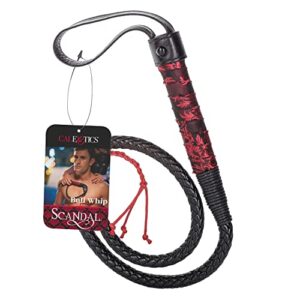 calexotics scandal bull whip – fetish lingerie adult sex toys - sturdy whipping hand toy for couples - sexy fantasy whip – black,se-2712-33-1