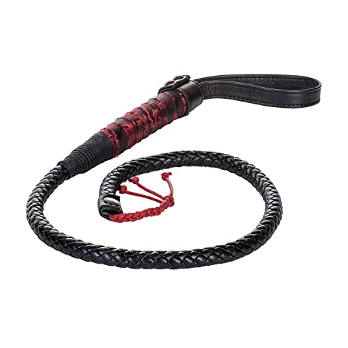 CalExotics Scandal Bull Whip – Fetish Lingerie Adult Sex Toys - Sturdy Whipping Hand Toy for Couples - Sexy Fantasy Whip – Black,SE-2712-33-1