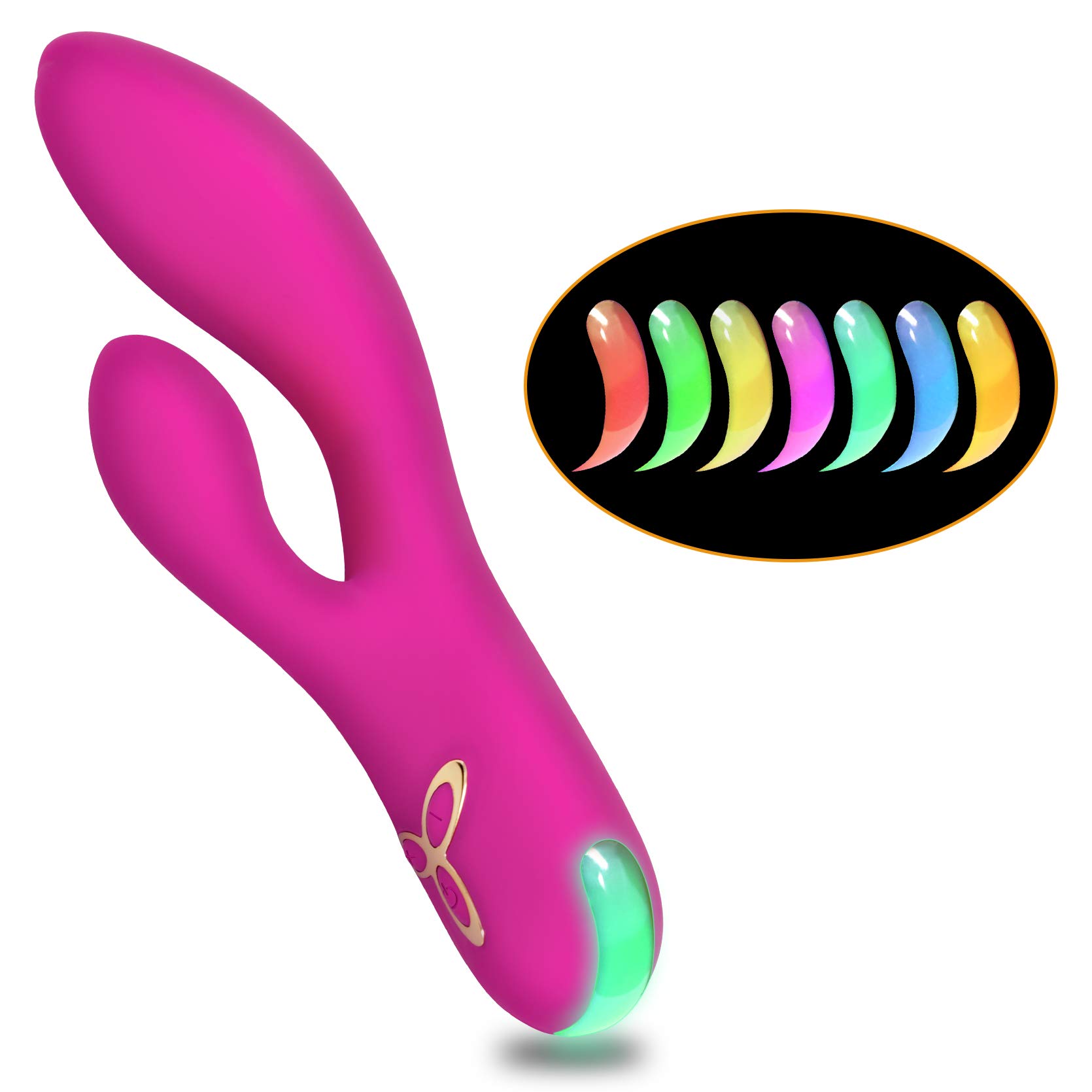 IMO Upgraded Rabbit G-spot Vibrator, Waterproof and Rechargeable Clitoris Vagina Vibrating Massager Sex Toy for Women or Couples