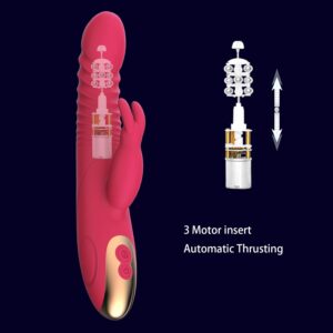 Personal Handheld Rechargeable Rabbit Vibrators for Women Vibrating Toys Pleasure Massager Electric Portable Massager 8+3 Speeds Vibrations Realistic Female Woman Gifts