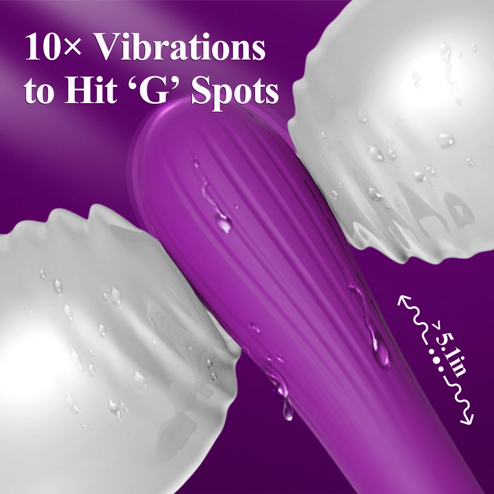 Sucking Vibrator for Women Sex Toys - 2IN1 Suction Vibrator Rose Sex Toy with 10 Air-pulsing & Vibrating Dildo Modes, Flexible Shaft Use for Clit Sucker, G Spot Vibrating Dildos Thrusting Vibrators