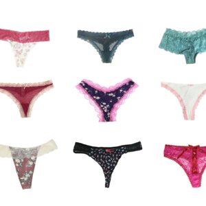 jooniyaa Women Variety of Underwear Pack T-Back Thong G-String Panties（（10pcs,XS））