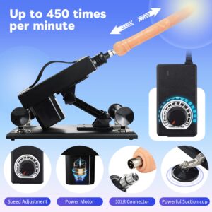 Sex Machine with Dildo and Suction Cup 3XLR Connector Attachments,Automatic Thrusting Machine for Women and Men,Love Machine Device with Sex Toys