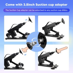 Sex Machine with Dildo and Suction Cup 3XLR Connector Attachments,Automatic Thrusting Machine for Women and Men,Love Machine Device with Sex Toys