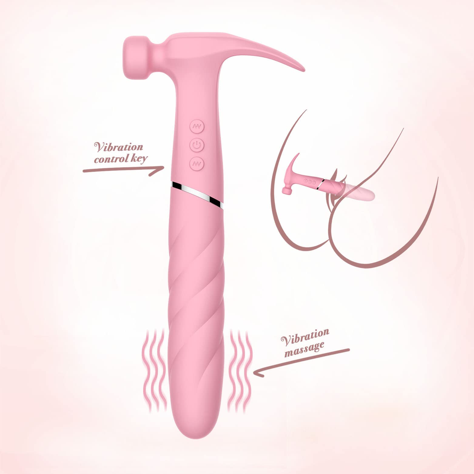 Massage Gun,Hammer G Spot Clit Vibrator Adult Sex Toys for Woman,Pulsating Anal Dildo Vibrators Waterproof Nipple Vagina Prostate Massagers Rechargable Clit Stimulation for Couples