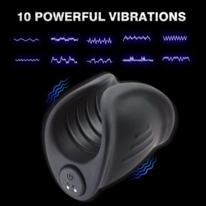 Male Vibrator, Aumood Handheld Male Masturbator Penis Vibrator for Men Masturbation with 10 Vibration for Glans Ejaculation, Male Adult Sex Toys & Games Prolong Endurance