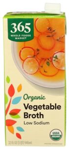 365 by whole foods market, organic low sodium vegetable broth, 32 fl oz