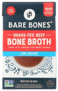 bare bones low sodium grass-fed beef bone broth, 16 oz