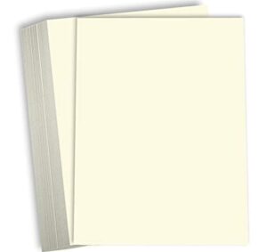 hamilco cream colored cardstock thick paper - 8 1/2 x 11" heavy weight 100 lb cover card stock for printer - 50 pack