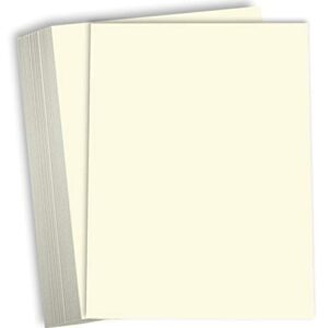 Hamilco Cream Colored Cardstock Thick Paper - 8 1/2 x 11" Heavy Weight 100 lb Cover Card Stock for Printer - 50 Pack