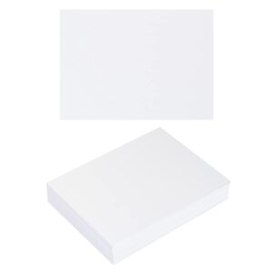 100 pack thick paper cardstock blank heavy cards stock for invitations, greeting cards making, postcards, photos, 250gsm thick paper (white, 5x7 inches)