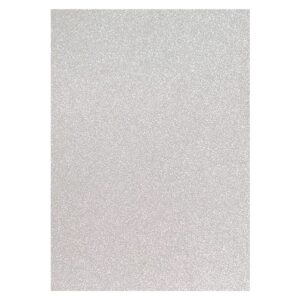 hysiwen 20 sheets silver glitter cardstock, 250gsm/92lb a4 sparkly paper for making cards, invitations, paper crafts, party decoration