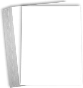 hamilco white cardstock thick paper 8 1/2 x 11" blank heavy weight 100 lb cover card stock - for brochure award and stationery printing 50 pack