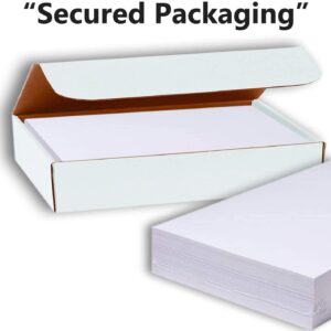 Hamilco White Glossy Cardstock Paper 8 1/2 x 11" 100 lb Cover Card Stock 50 Pack