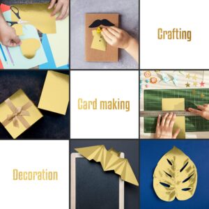 Metallic Gold Cardstock Paper, 60pcs of 8.5”x11” (250 GSM) - Gold Paper Foil Board, Mirror Finish Surface – Die Cut and Plotter Compatible - Perfect for Crafting, Invitations & Decorations