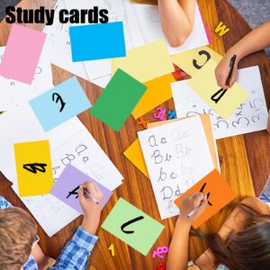 Koogel Blank Index Cards, 180PCS Flash Cards Unruled 4 x 6 Inch Note Cards Study Cards 9 Neon Colors for School Learning Office Memo