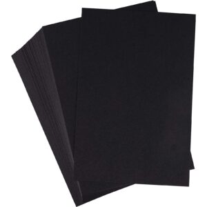 black cardstock - 200-pack 4x6 heavyweight smooth cardstock, 80lb 216gsm cover card stock, unruled thick stationery paper, for postcard, invitation, announcement, marketing material, 4 x 6 inches