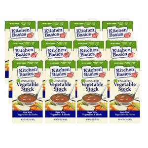 kitchen basics unsalted vegetable stock, 32 ounce (pack of 12) - packaging may vary