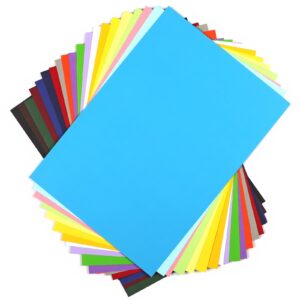 colored cardstock 20 sheets, 20 assorted colors a4 size cardstock paper 8.5" x 11, 200gsm 75 lb cardstock colored paper for card making, craft, scrapbooking, party decors, kids school supplies