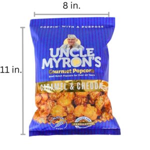 Uncle Myron's Popcorn Mix, 11.0oz, Cheese and Caramel Gourmet Popcorn, Gluten Free, Sweet and Salty Snack, Cheese and Caramel Popcorn Mix, Popcorn Mix