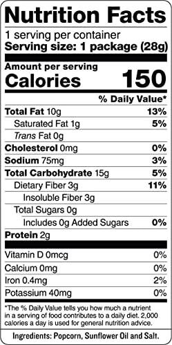 SkinnyPop Popcorn, Gluten Free, Dairy Free, Non-GMO, Healthy Snacks, Skinny Pop Original Popcorn, 1oz Individual Size Snack Bags (12 Count)