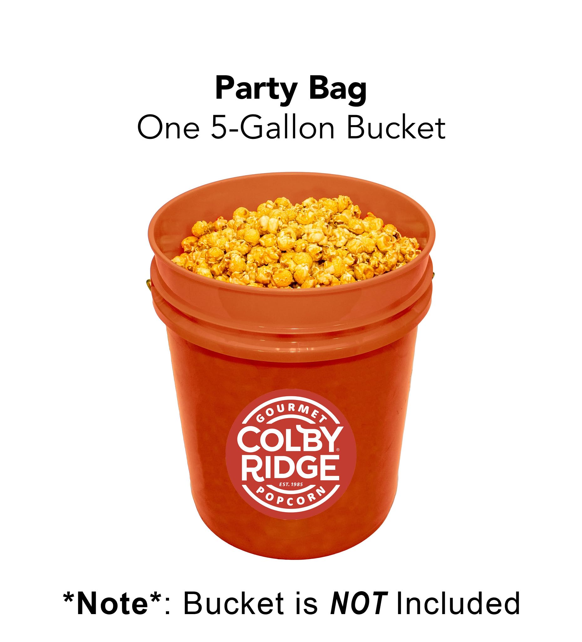 Colby Ridge Gourmet Craft Popped Gluten Free Popcorn Bulk Sized Large Gift Party Bags (Bulk 5 Gal. 80 Cups) (Fluffy White)