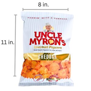 Uncle Myron's Cheddar Cheese Popcorn, Cheese Popcorn, 9 oz. Bag, Gluten Free, Gourmet Popcorn, Cheesey Popcorn, Cheesy Popcorn, Cheese Corn