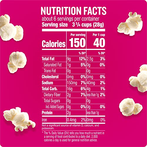 Angie's BOOMCHICKAPOP Sea Salt Popcorn, Gluten Free, Party Size, 6.7 oz.