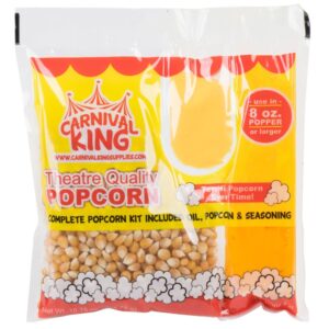 carnival king all-in-one popcorn kit for 8 -10 ounce poppers - 24/case