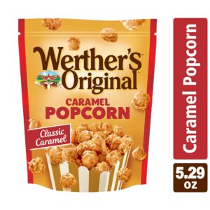 Werther's Original Caramel Popcorn 5.29 oz Bag (Pack of 2) - Made With Fresh Popcorn, Real Butter, and Fresh Cream - Original Flavor