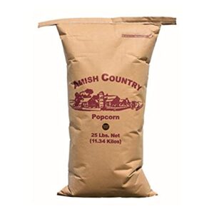 amish country popcorn | 25 lb bag | medium yellow popcorn kernels | old fashioned, non-gmo and gluten free (medium yellow - 25 lb bag)