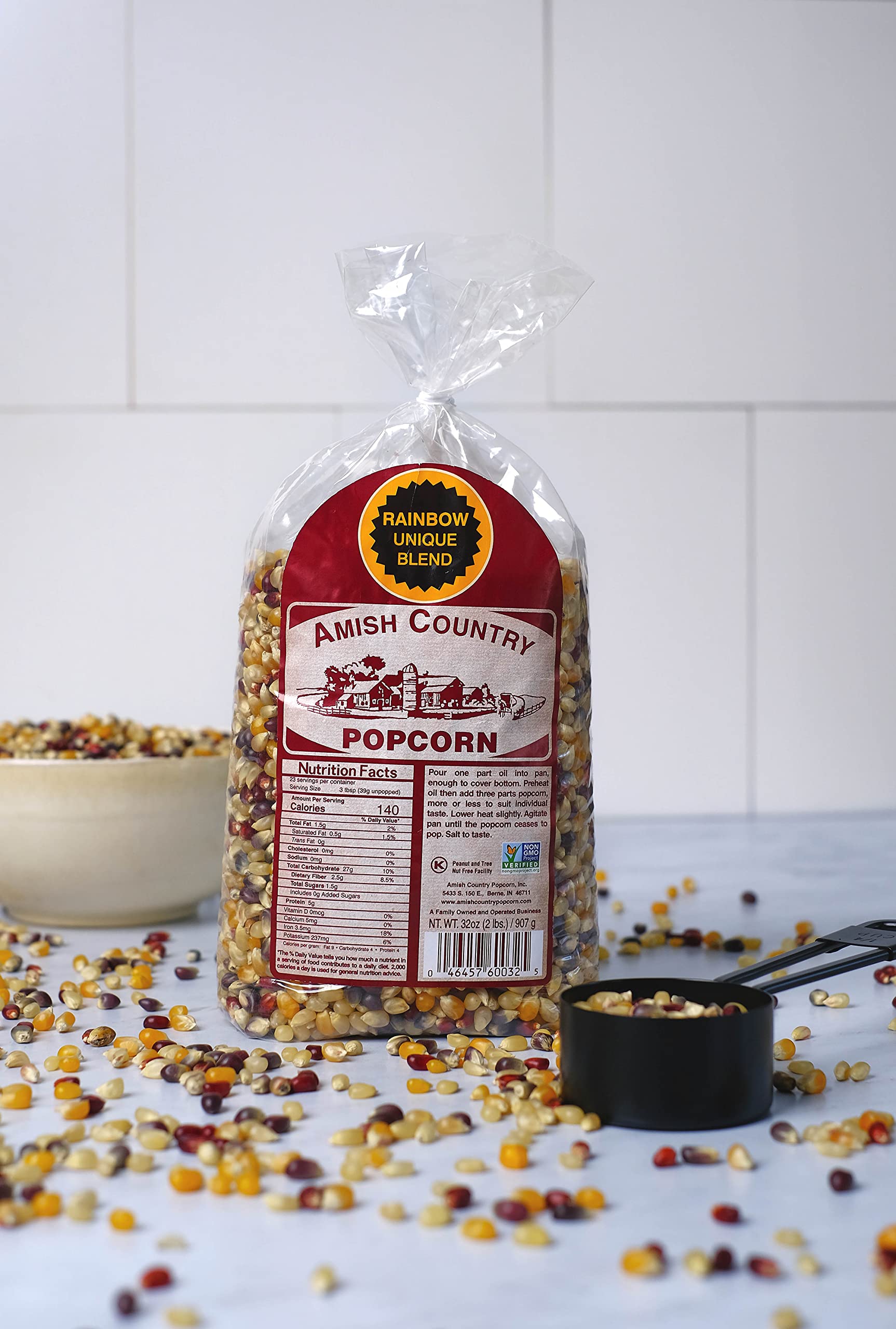 Amish Country Popcorn | 2 lb Bag | Rainbow Popcorn Kernels | Old Fashioned, Non-GMO and Gluten Free (Rainbow - 2 lb Bag)