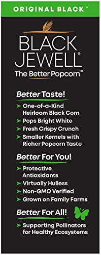 Black Jewell Gourmet Specialty Popcorn Kernels, Original Black (Pack of 1, 28.35 oz)