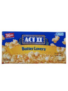 act 2 butter lovers microwave popcorn 5.15lb 100% whole grain 36 bags