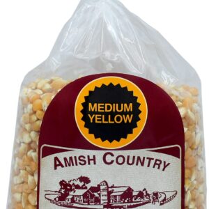 Amish Country Popcorn | 2 lb Bag | Medium Yellow Popcorn Kernels | Old Fashioned, Non-GMO and Gluten Free (Medium Yellow - 2 lb Bag)