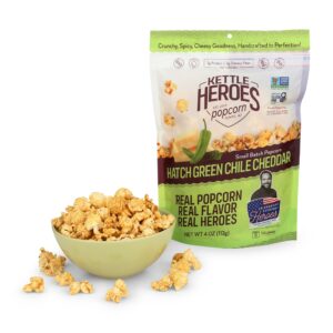 KETTLE HEROES Hatch Green Chile Cheddar Popcorn, 4 OZ