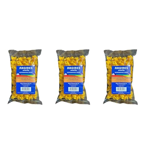 Argires Chicago 3 pack Gourmet Cheddar Cheese Popcorn 3 oz Bags - Chicago Snack House