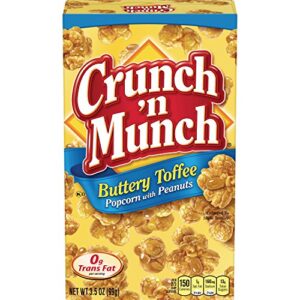 crunch 'n munch buttery toffee popcorn with peanuts, 3.5 oz. (pack of 12)