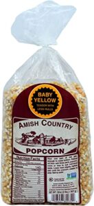 amish country popcorn | 2 lb bag | baby yellow popcorn kernels | old fashioned, non-gmo and gluten free (baby yellow - 2 lb bag)