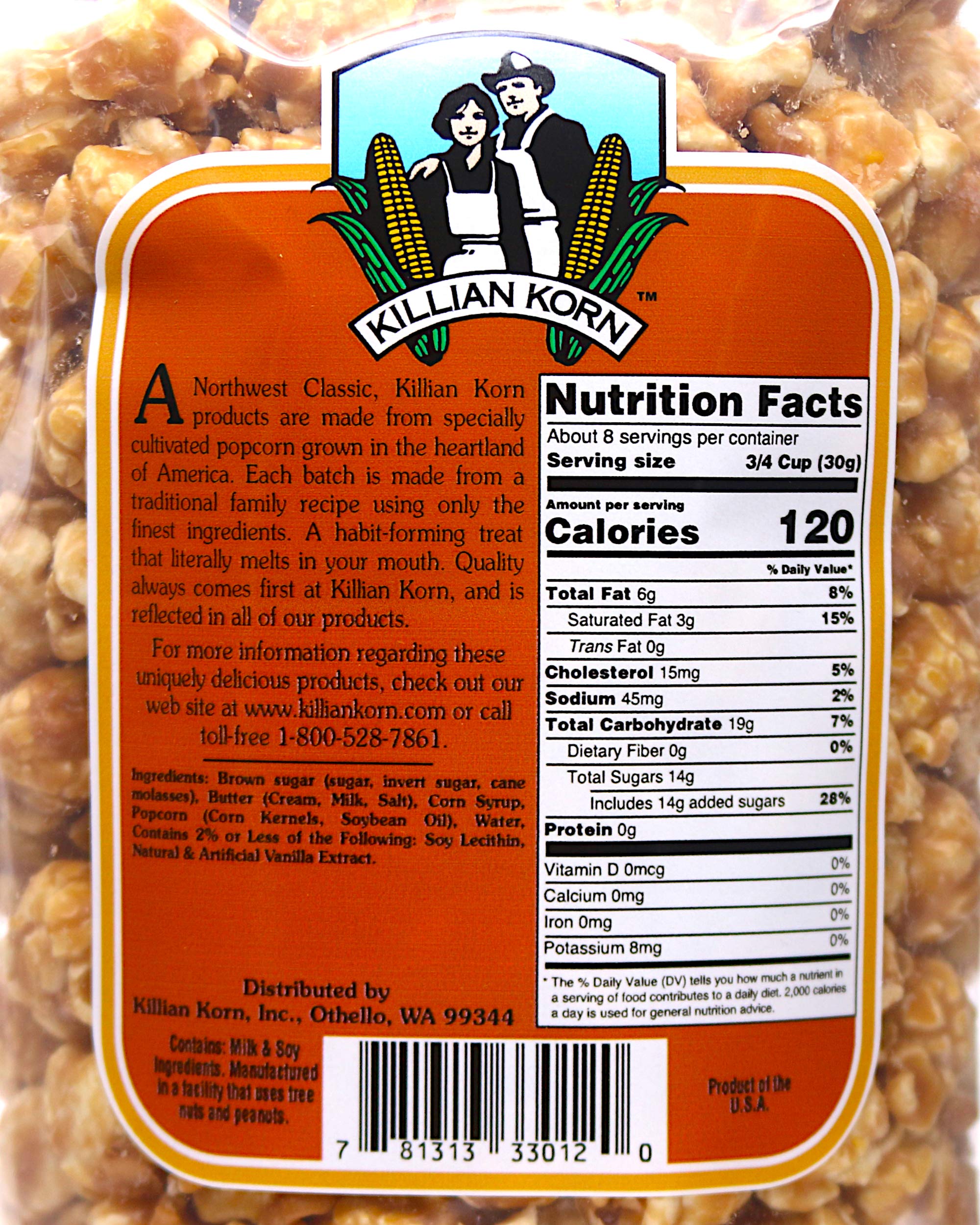 Killian Korn, Toffee Popcorn "Sooo Yummy", All Naturally Flavored Popcorn, Perfectly Popped Popcorn, 8 oz (Pack of 2) + Includes-Free Huckleberry Gourmet Popcorn Sample Pack .50 oz