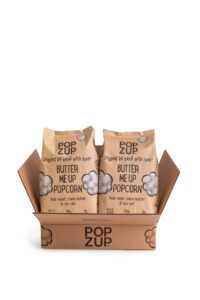 popzup popcorn - popped & seasoned by hand with pure and simple ingredients, gluten free and non-gmo (butter me up)