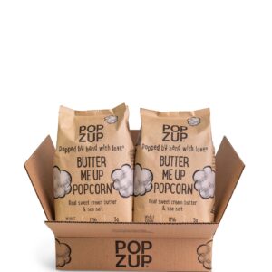 Popzup Popcorn - Popped & Seasoned by Hand with Pure and Simple Ingredients, Gluten Free and non-GMO (Butter Me Up)