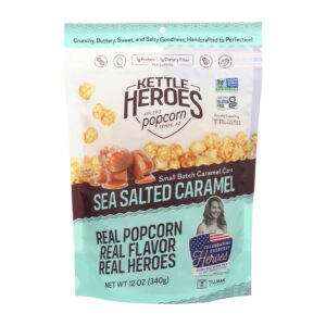 kettle heroes sea salted caramel corn popcorn, 12 oz