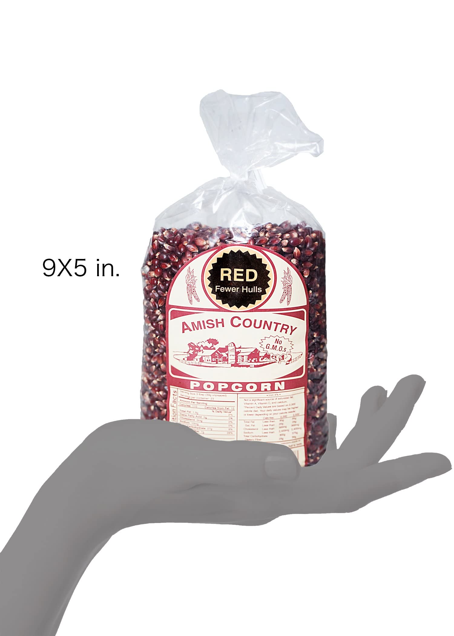 Amish Country Popcorn | 2 lbs Bag | Red Popcorn Kernels | Old Fashioned, Non-GMO and Gluten Free (Red - 2 lbs Bag)