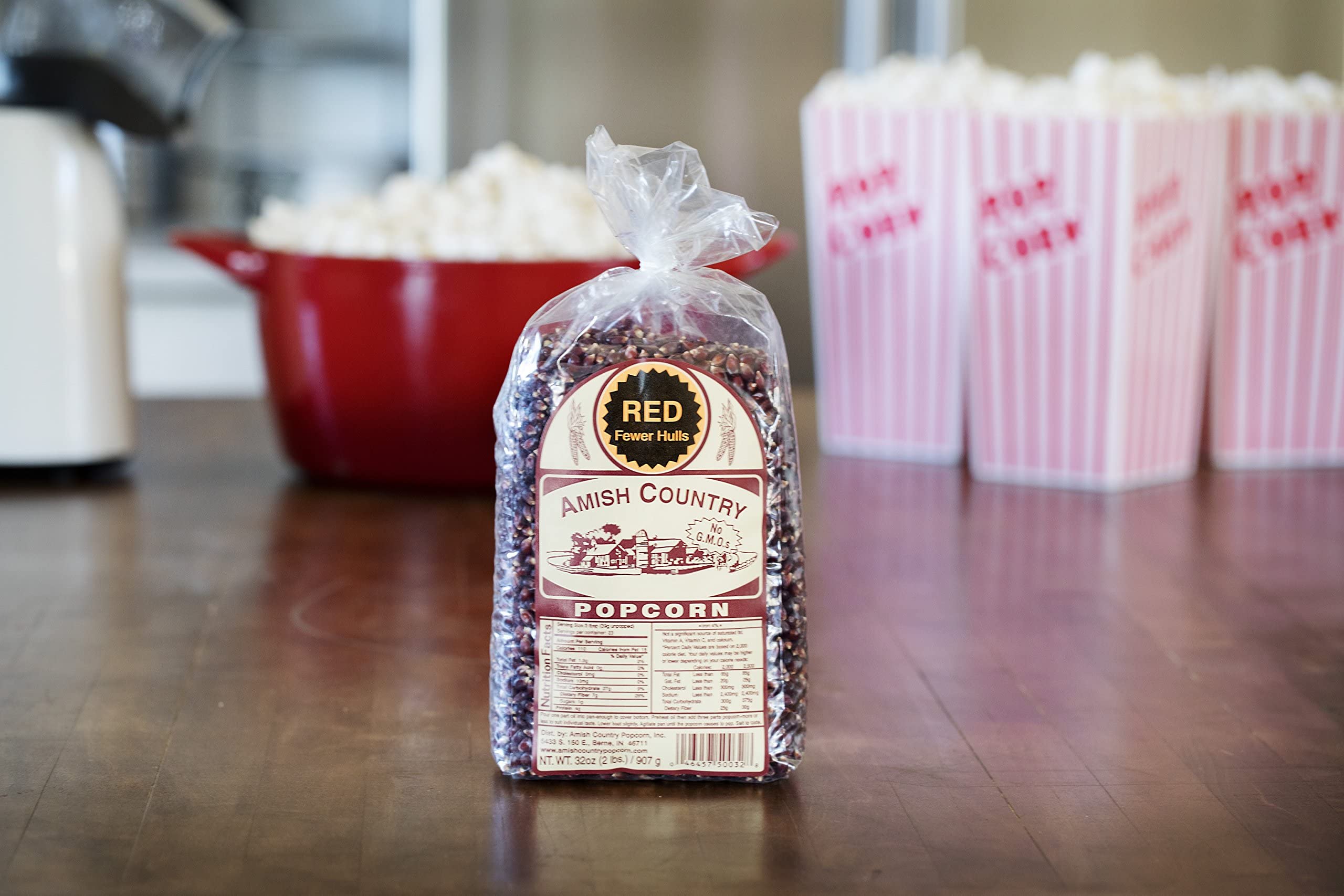 Amish Country Popcorn | 2 lbs Bag | Red Popcorn Kernels | Old Fashioned, Non-GMO and Gluten Free (Red - 2 lbs Bag)