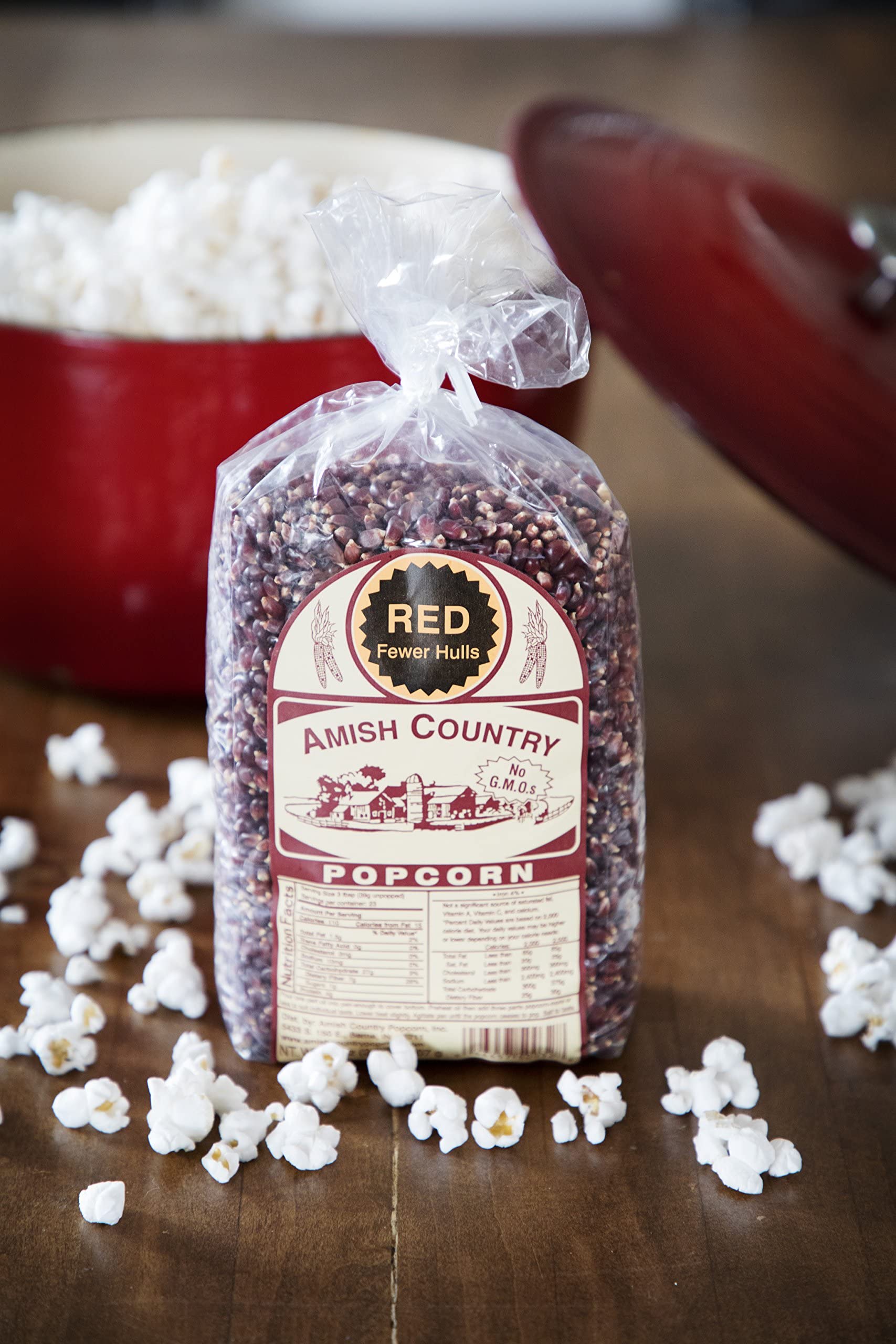 Amish Country Popcorn | 2 lbs Bag | Red Popcorn Kernels | Old Fashioned, Non-GMO and Gluten Free (Red - 2 lbs Bag)