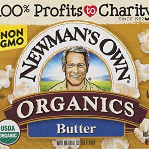 Newman's Own Organic Pop's Corn Microwave Popcorn, Butter, 3 Count