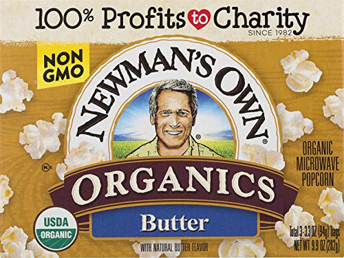 Newman's Own Organic Pop's Corn Microwave Popcorn, Butter, 3 Count