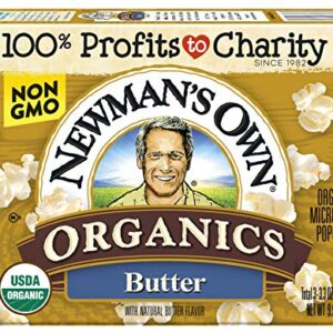 Newman's Own Organic Pop's Corn Microwave Popcorn, Butter, 3 Count